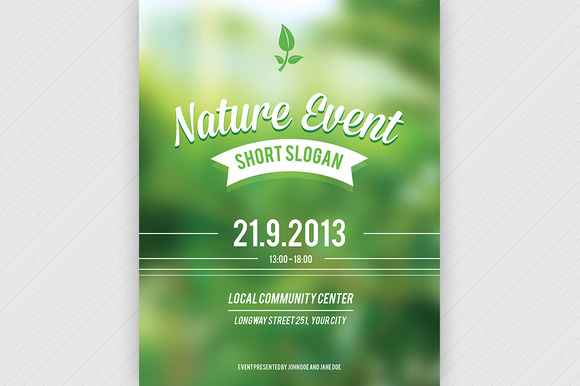 Nature Event Flyer PSD ~ Flyer Templates on Creative Market
