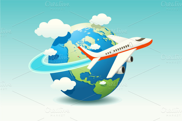 Airplane Travel ~ Illustrations on Creative Market