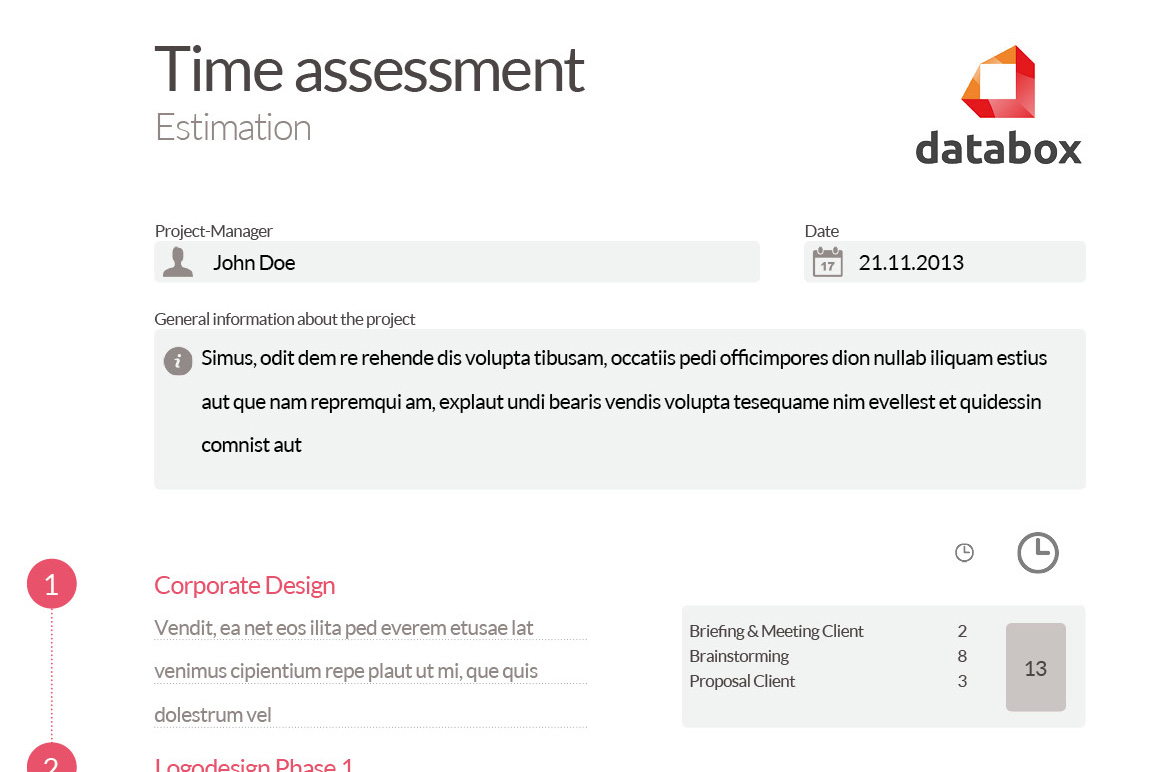 Professional Time Estimate ~ Stationery Templates on Creative Market