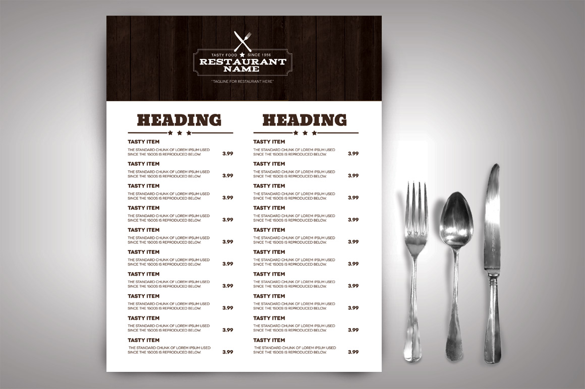 Restaurant Menu Modern ~ Brochure Templates on Creative Market