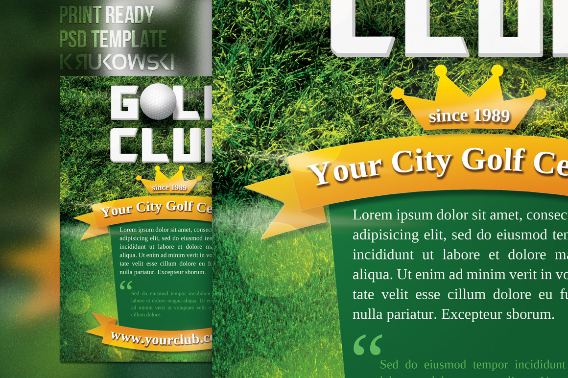 Golf Club Flyer Template ~ Flyer Templates on Creative Market