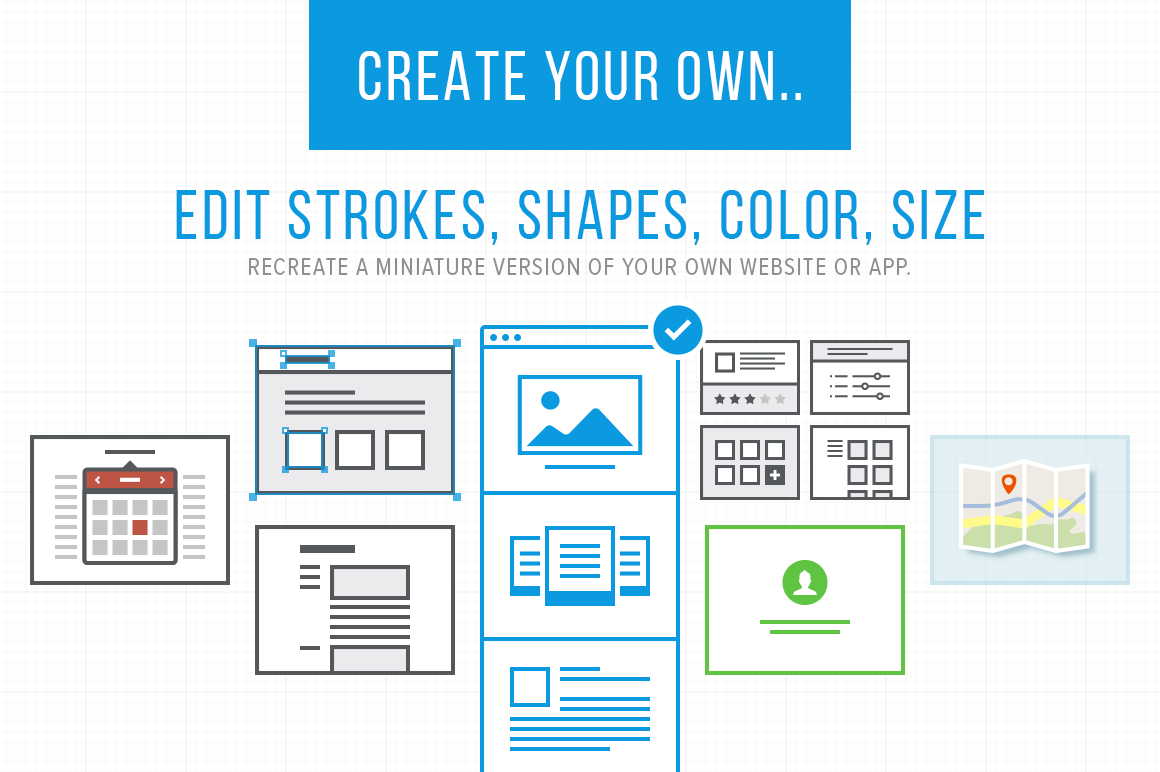 Lil Pages - 50 UI layouts - OG ~ Product Mockups on Creative Market