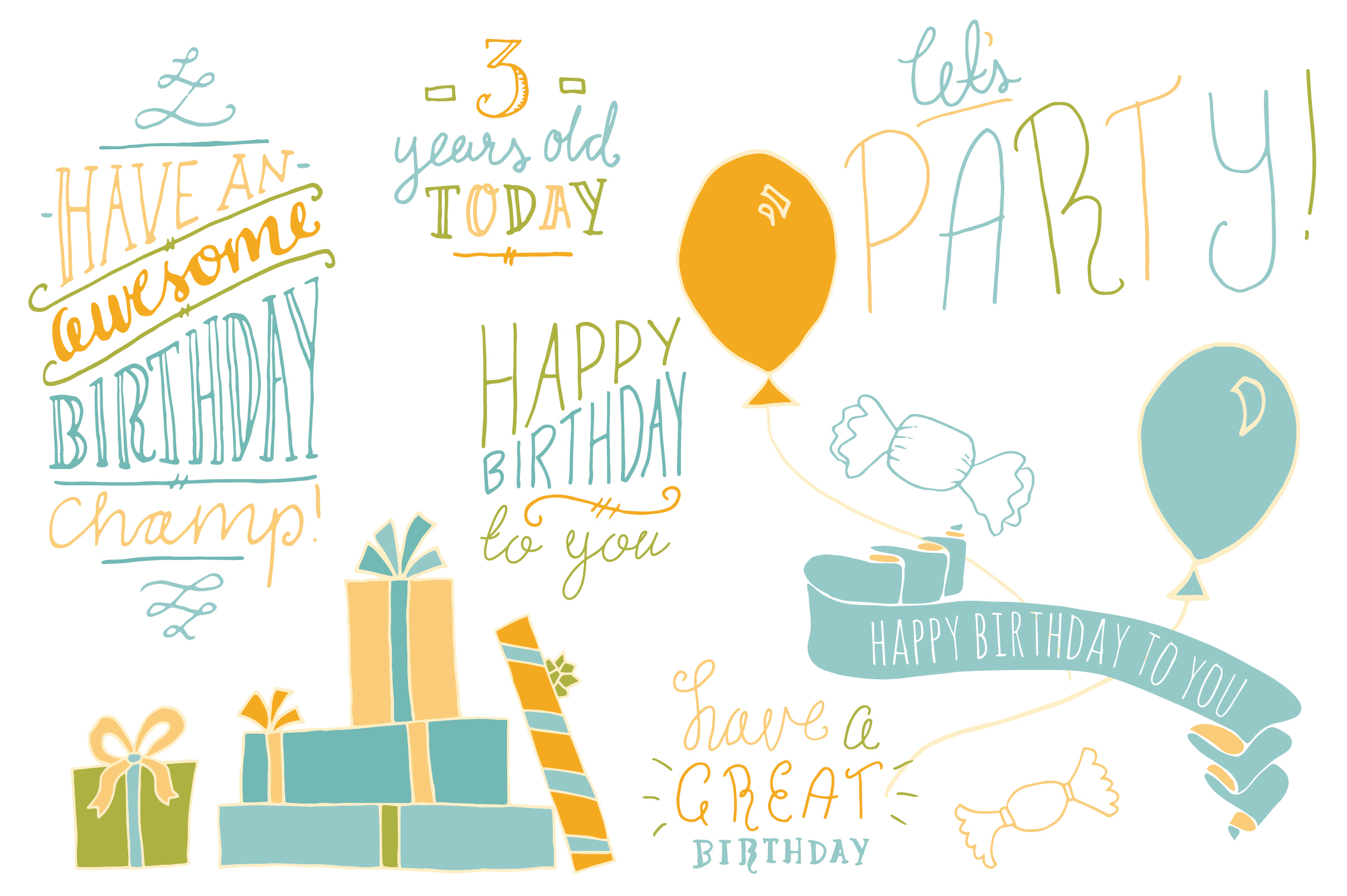 Birthday Photoshop Overlays ~ Graphics on Creative Market
