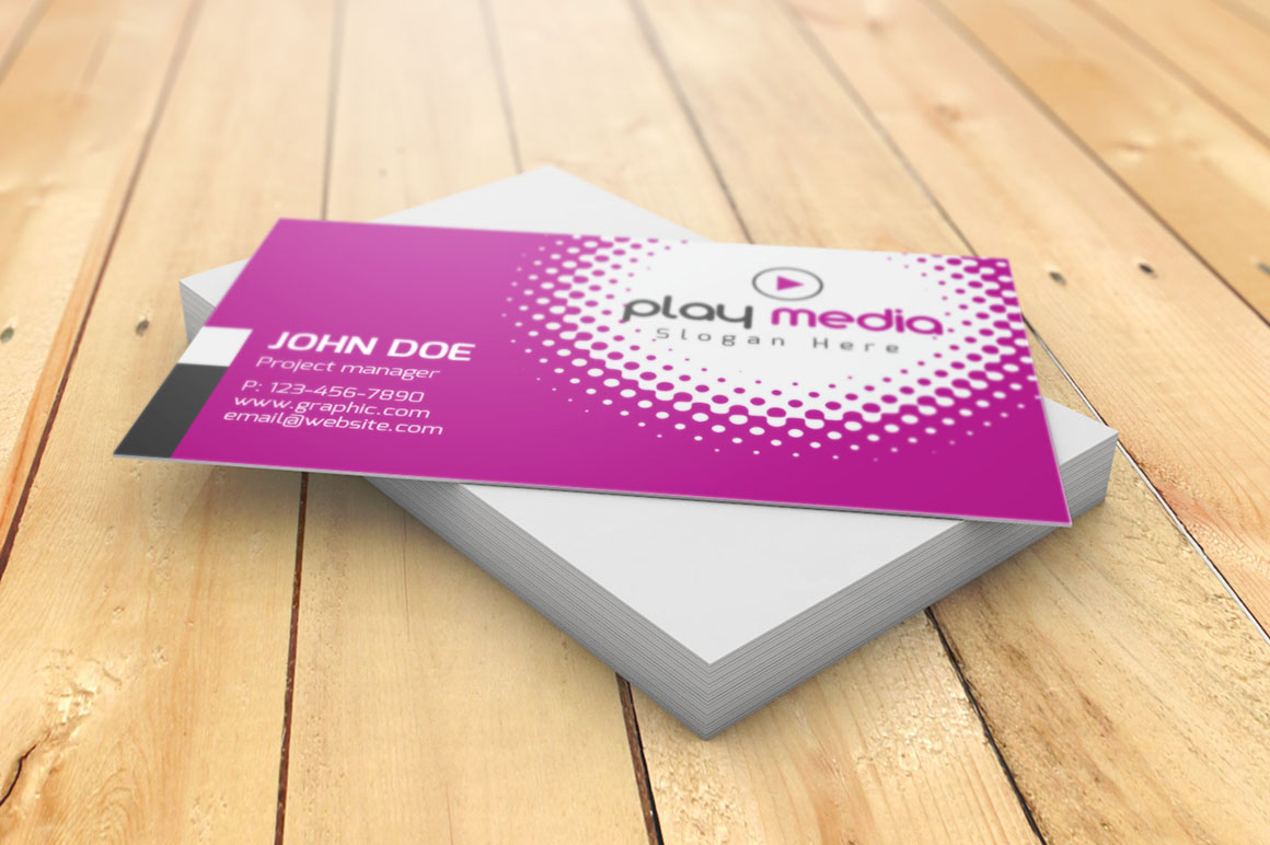 Play Media Visiting Card ~ Business Card Templates on Creative Market