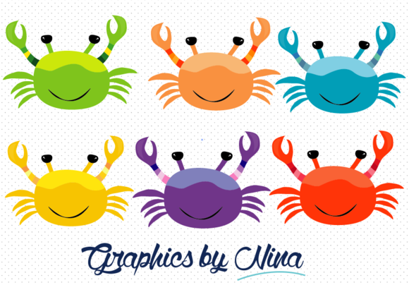 Colorful Crabs Clipart ~ Illustrations on Creative Market