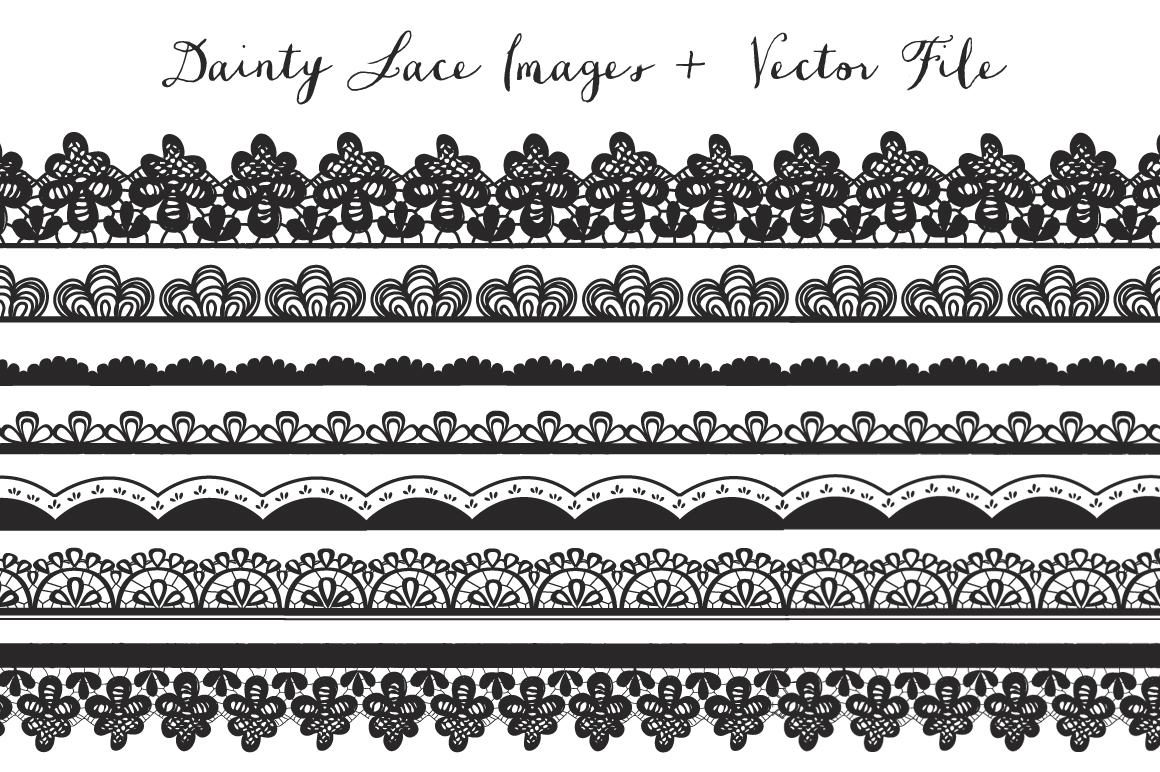 Borders Lace Clip Art ~ Illustrations on Creative Market