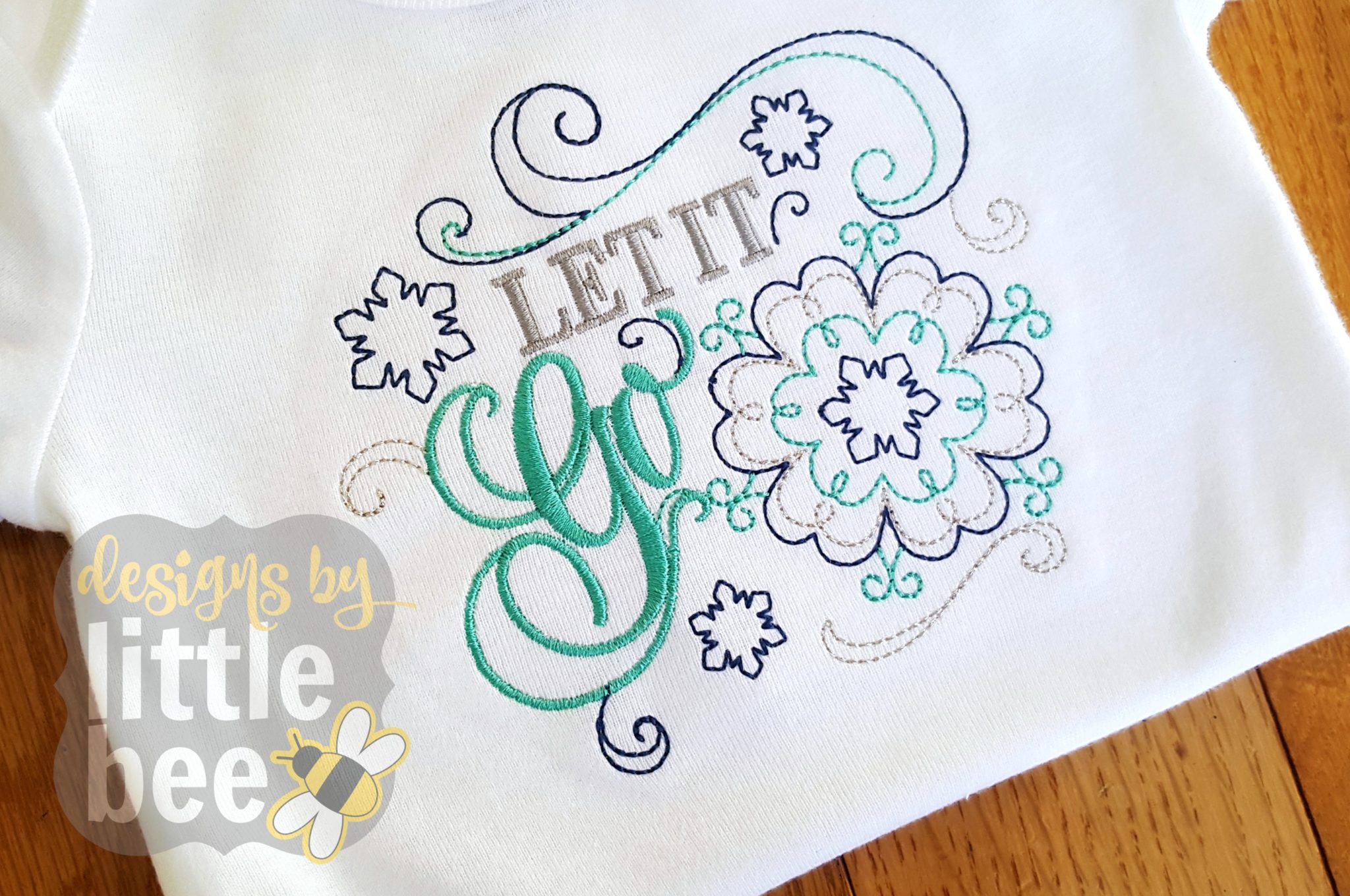 Let It Go - Princess Embroidery Design 11 10 2017 - Designs by Little Bee
