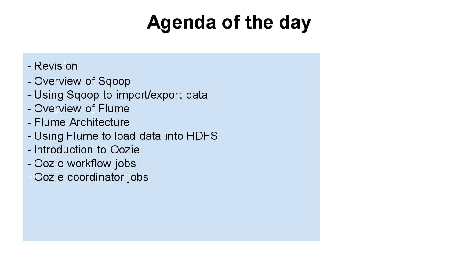 Hadoop Component Oozie Hadoop Online Course