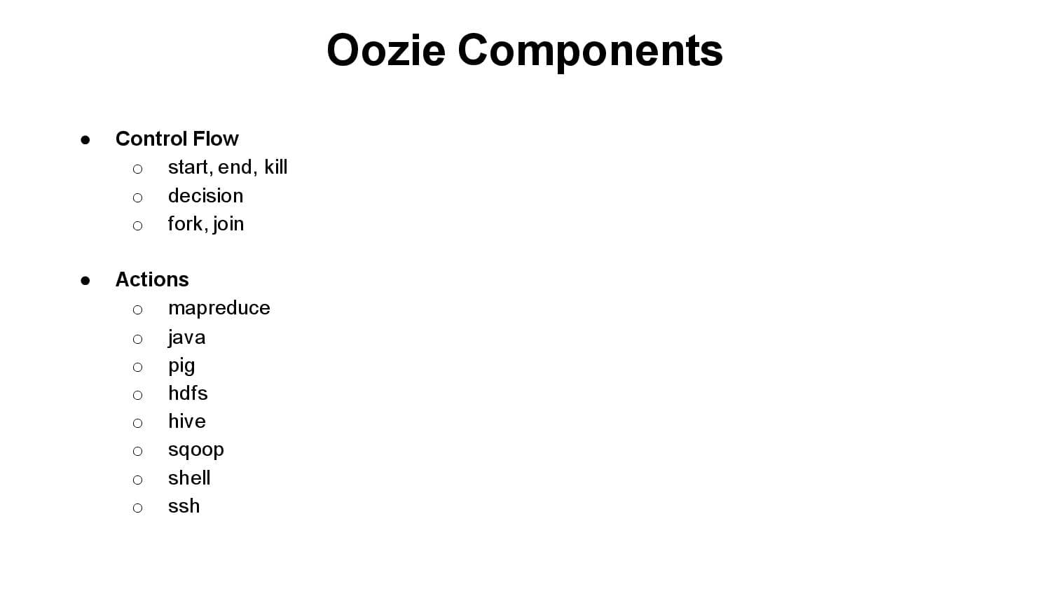 Hadoop Component Oozie, Hadoop Online Course