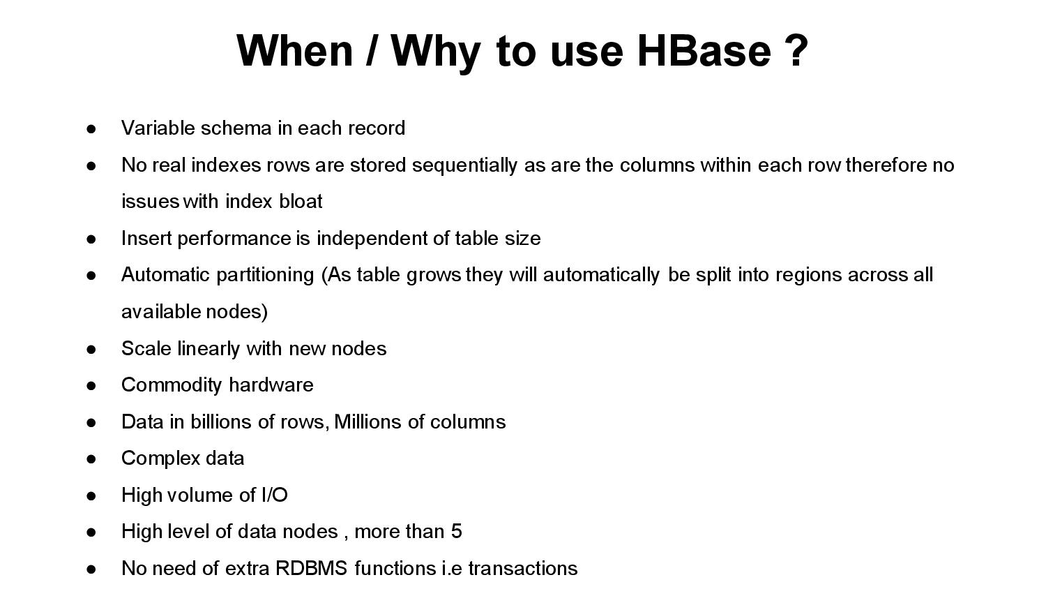 Hadoop Component HBase, Online Hadoop Course