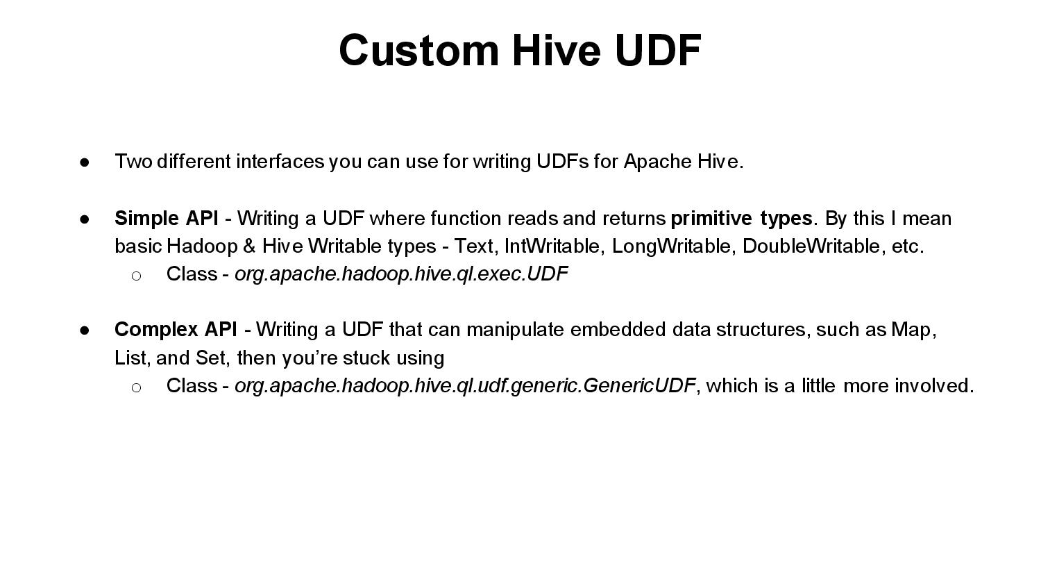 Hadoop Component Hive, Online Hadoop Course