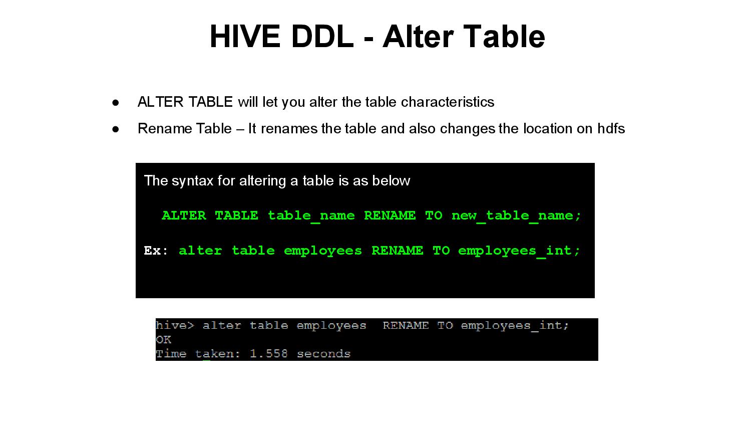 Hadoop Component Hive, Online Hadoop Course