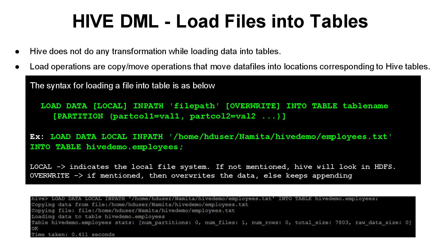 Hadoop Component Hive, Online Hadoop Course