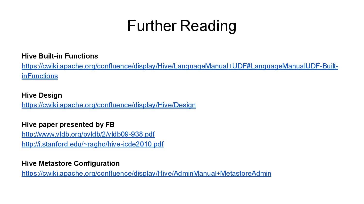 Hadoop Component Hive, Online Hadoop Course