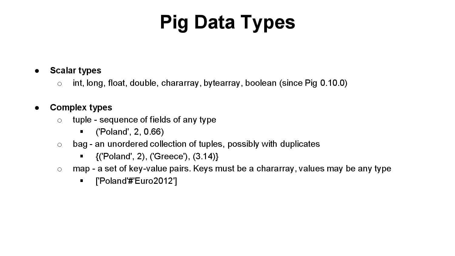 Hadoop Component Apache Pig, Online Hadoop Course