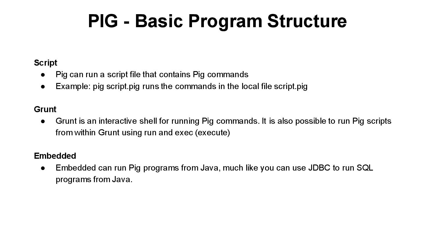 Hadoop Component Apache Pig, Online Hadoop Course
