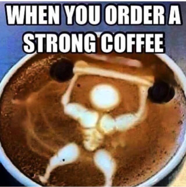 Tag someone that loves a strong coffee ️ | Gym humor, Workout humor ...