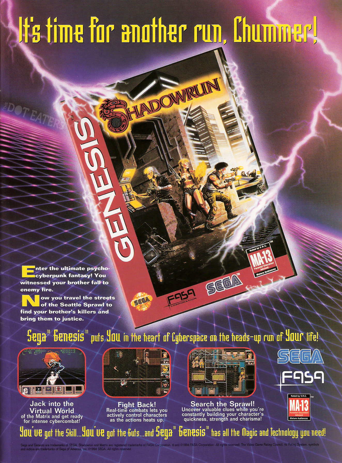 Let's go for a run. Shadowrun (1994). #retrogaming #genesis #bitstory ...