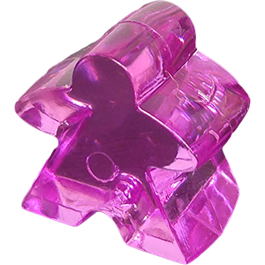 Meeple, Acrylic, Transparent, Purple