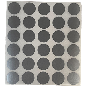 Sheet of 1" Silver Scratch Off Circle Stickers