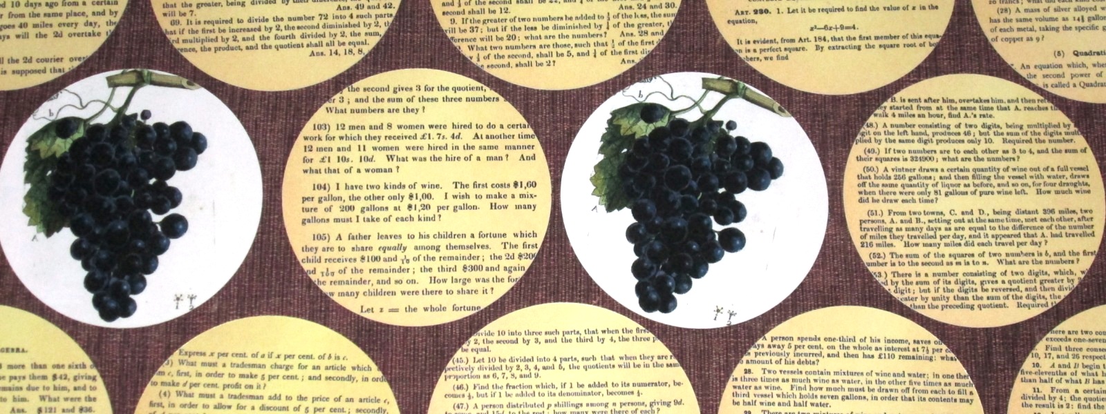 Vintage Algebra Wine Glass Mat