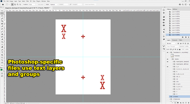 Playing Card Template Photoshop