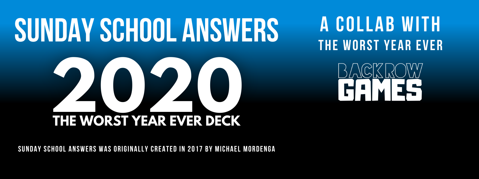 Sunday School Answers - The 2020 Deck