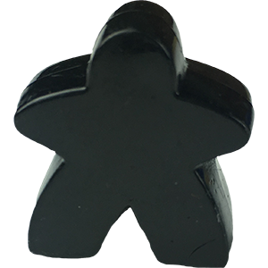 Meeple, Large, Acrylic, Opaque, Black