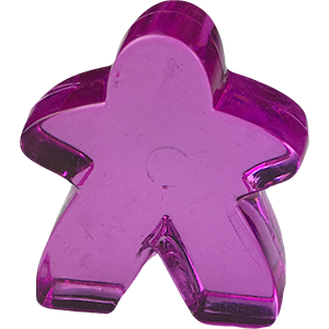 Meeple, Large, Acrylic, Transparent, Purple