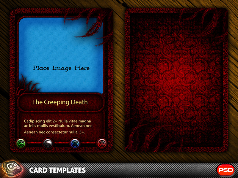 AQ Collectable Card, Horror 3 PSD Template, Design by Quicky