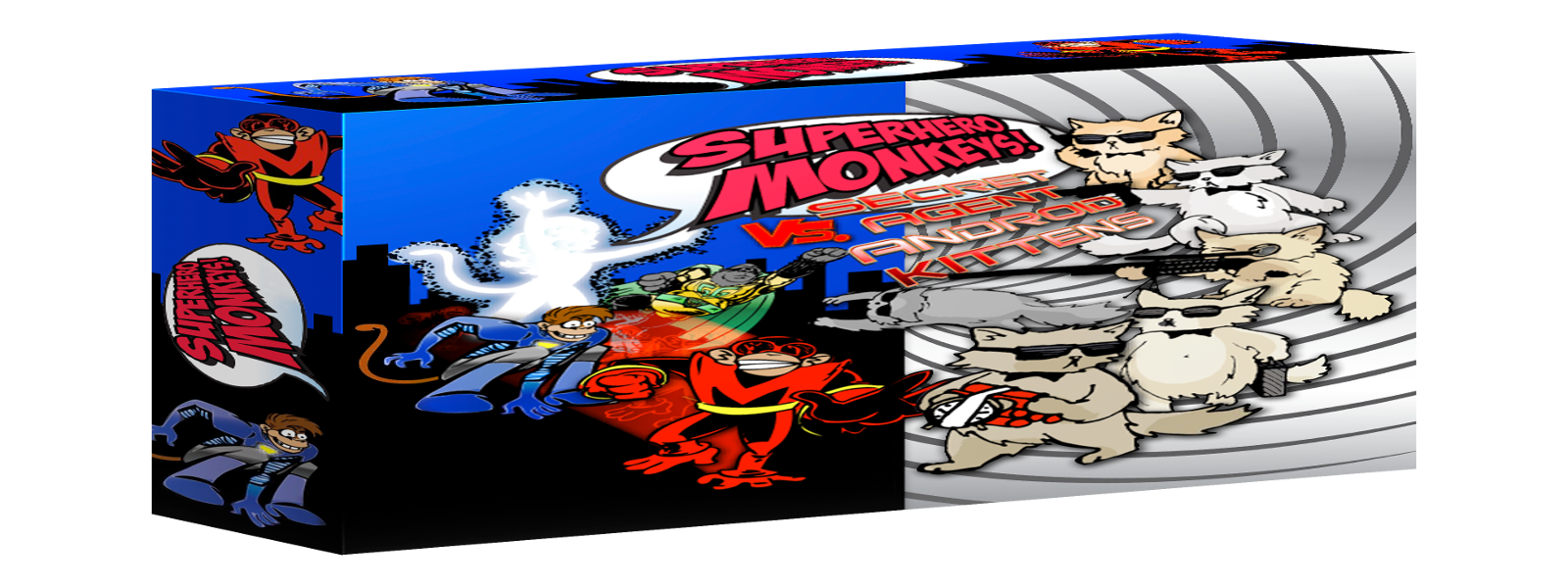 Super Hero Monkeys Vs Secret Agent Android Kittens