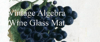 Vintage Algebra Wine Glass Mat