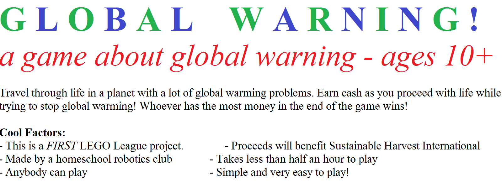 Global Warning!