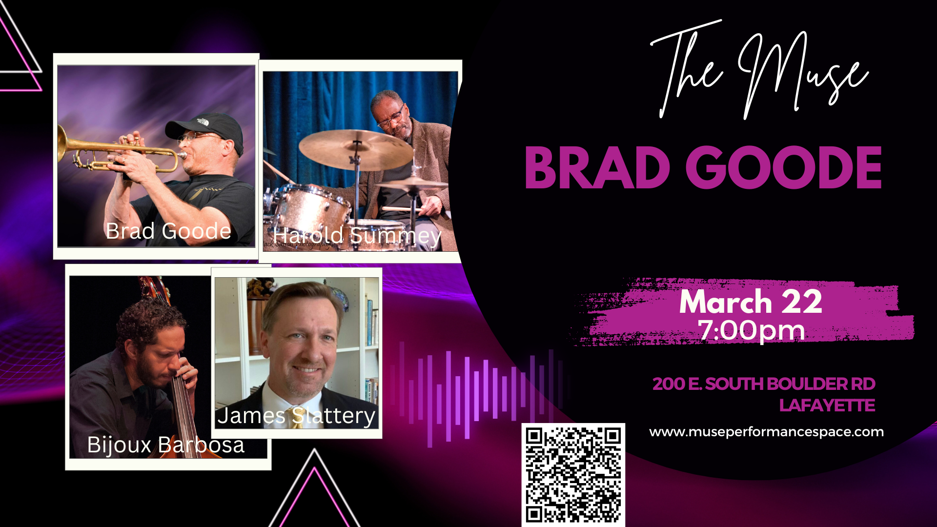 Brad Goode Quartet • Muse Performance Space • VenuePilot