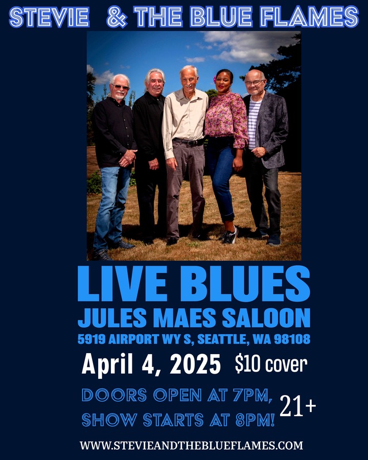 Stevie and the Blue Flames | Apr 4th | Jules Maes | Handstamp