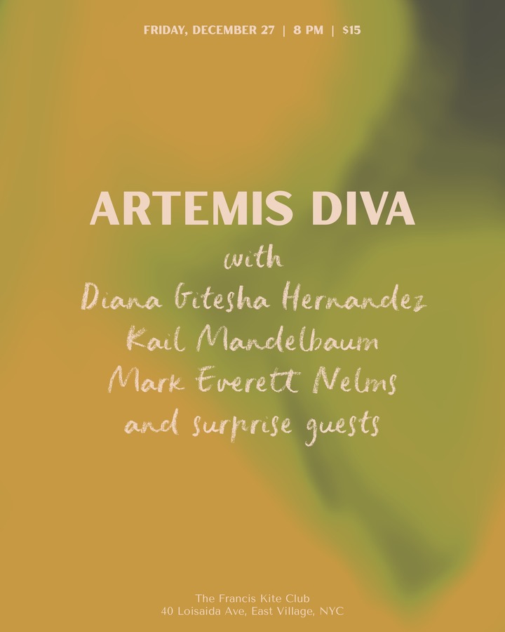 Artemis Diva | Dec 27th | Francis Kite Club | Handstamp