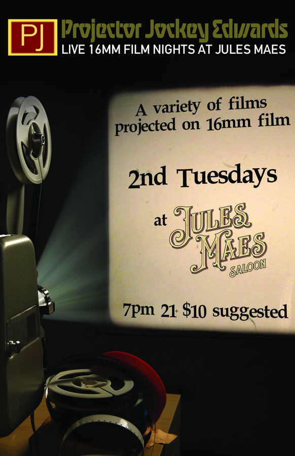 PJ Edwards Live 16mm Film Night | Feb 11th | Jules Maes | Handstamp