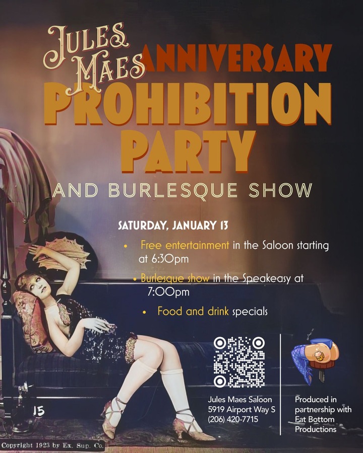 Jules Maes Prohibition Birthday Party! | Jan 13th | Jules Maes | Handstamp