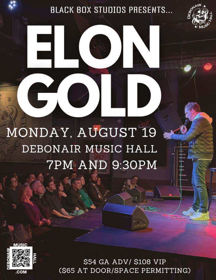 Elon Gold | Aug 19th | Debonair Music Hall | Handstamp