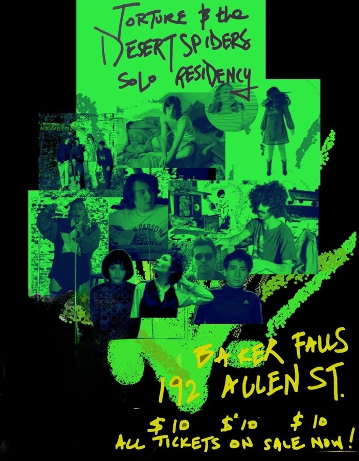 Torture & the Desert Spiders Residency | Dec 30th | Baker Falls | Handstamp