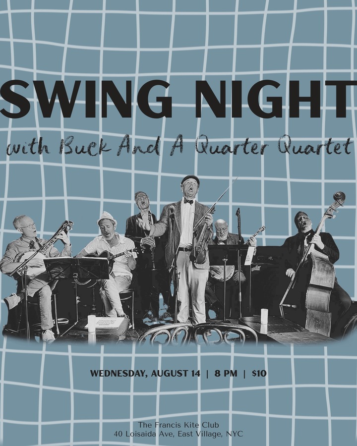 Swing Night | Aug 14th | Francis Kite Club | Handstamp