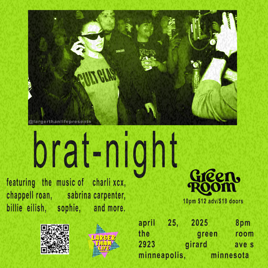 BRAT NIGHT | Apr 25th | Green Room | Handstamp