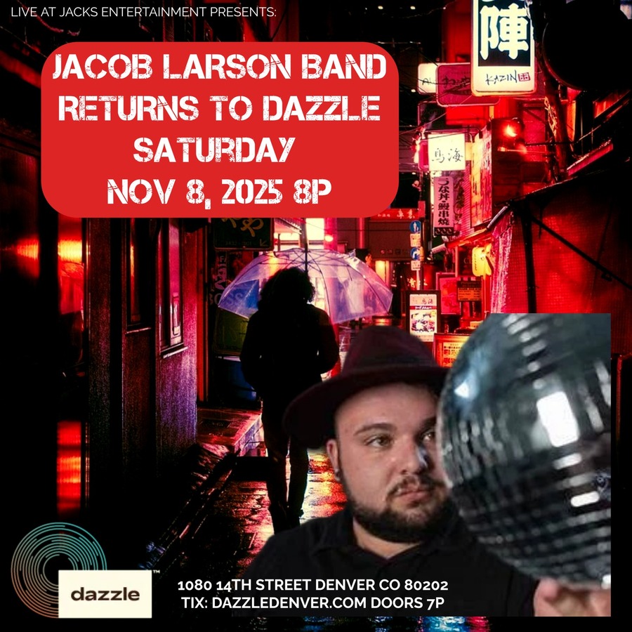 Jacob Larson Band | Nov 8th | Dazzle @ The Arts Complex | Handstamp