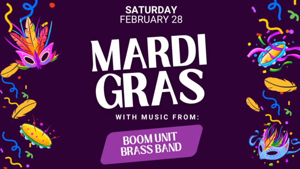 Saxapahaw Mardi Gras with Boom Unit Brass Band • Haw River Ballroom ...