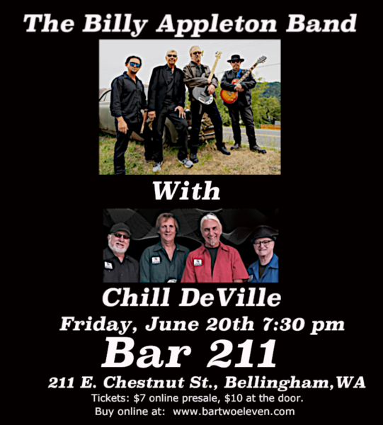 Billy Appleton Band W/ Chill DeVille • BAR TWO ELEVEN • VenuePilot