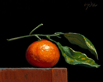 "Tangerine with Leaves No. 3 (presen..." by Abbey Ryan