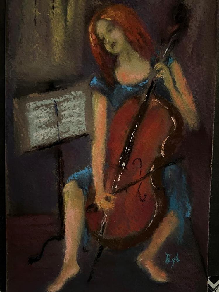 "Cello Cerise " by Susanne Brydenbaugh