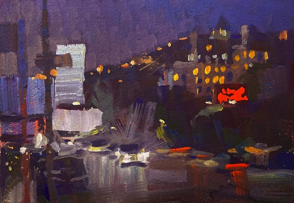 "Sunset After Sunset, plein-air" by Danny Folkman
