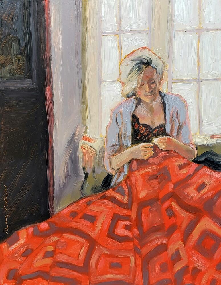 "The Red Quilt " by Debra Howard