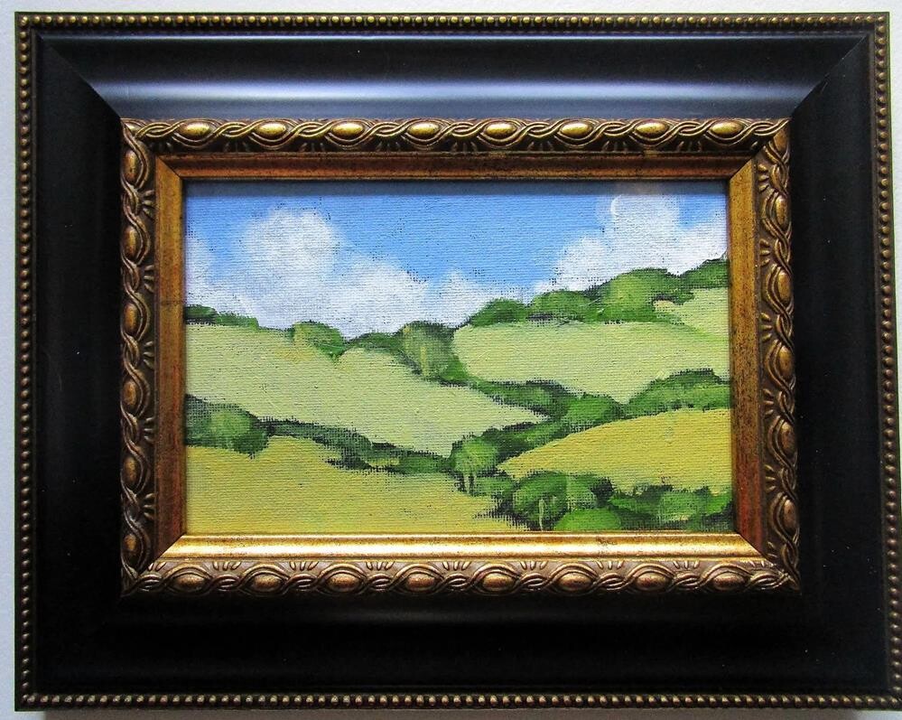 "Framed MALIBU HILLS Lynne French La..." by lynne french